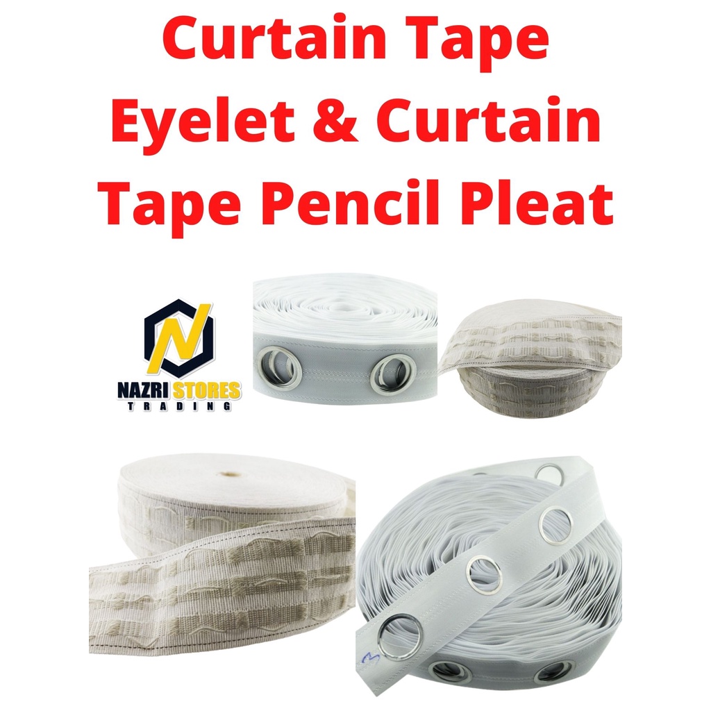 Curtain Tape Eyelet & Curtain Tape Pencil Pleat - Curtain Heading ...
