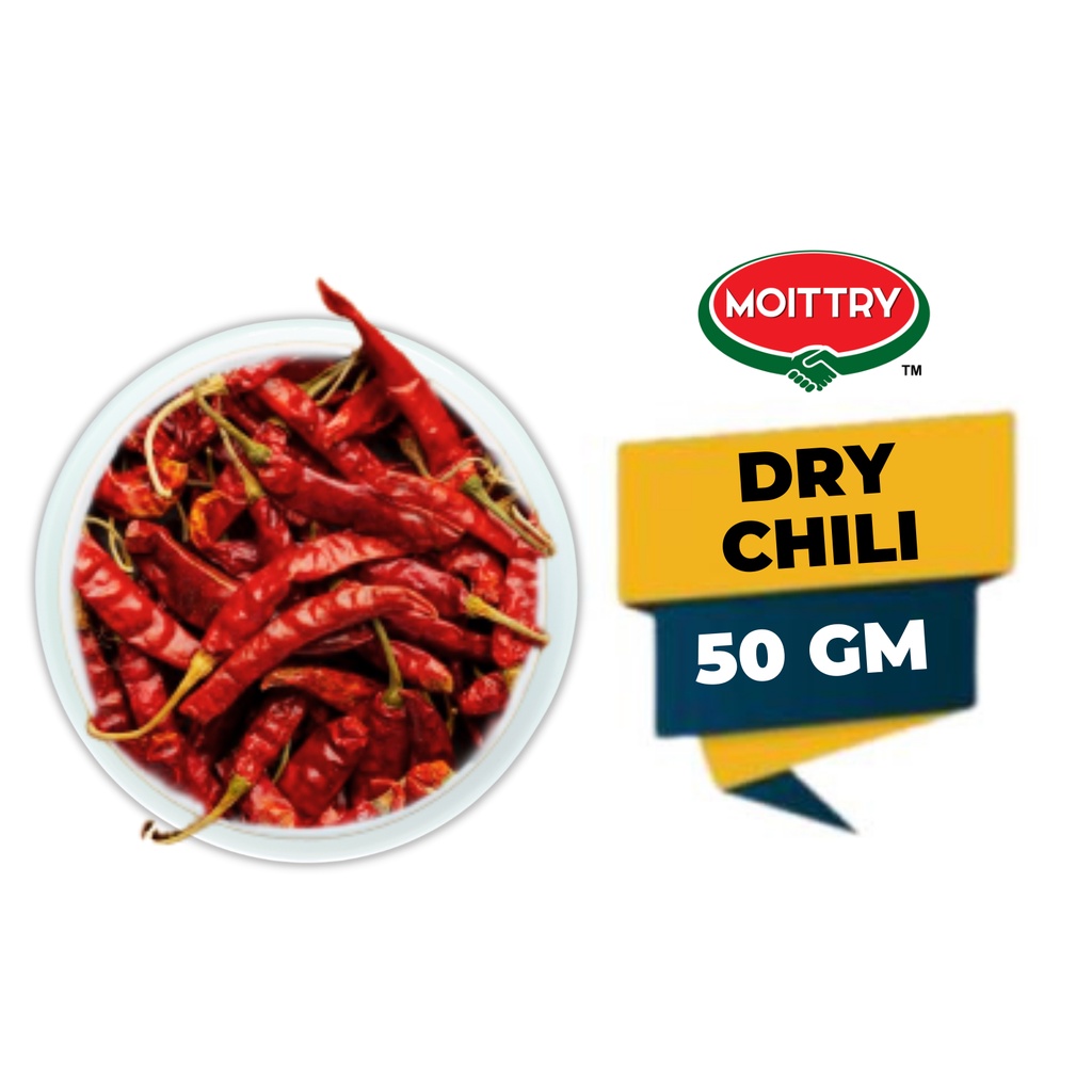 MOITTRY DRY CHILLI / DRY CHILI / SHUKNA MORICH/ CILI KERING 50 GM ...