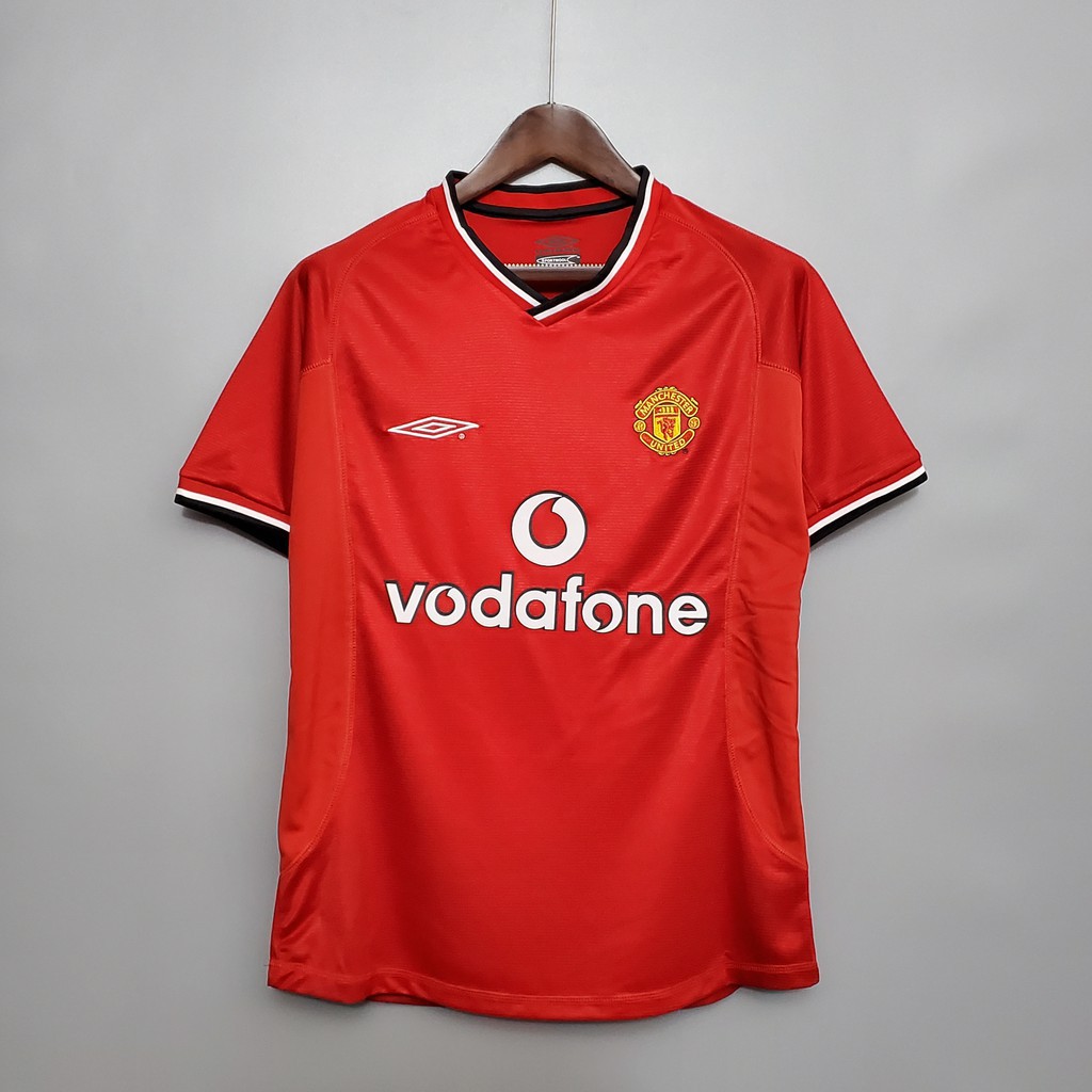 00-01 MU Home Red Retro Soccer Man U Jersey Football | Shopee Malaysia