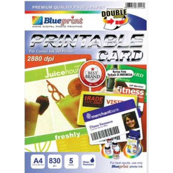 Pvc ID Card A4 Blueprint contains 5 sheets | Shopee Malaysia