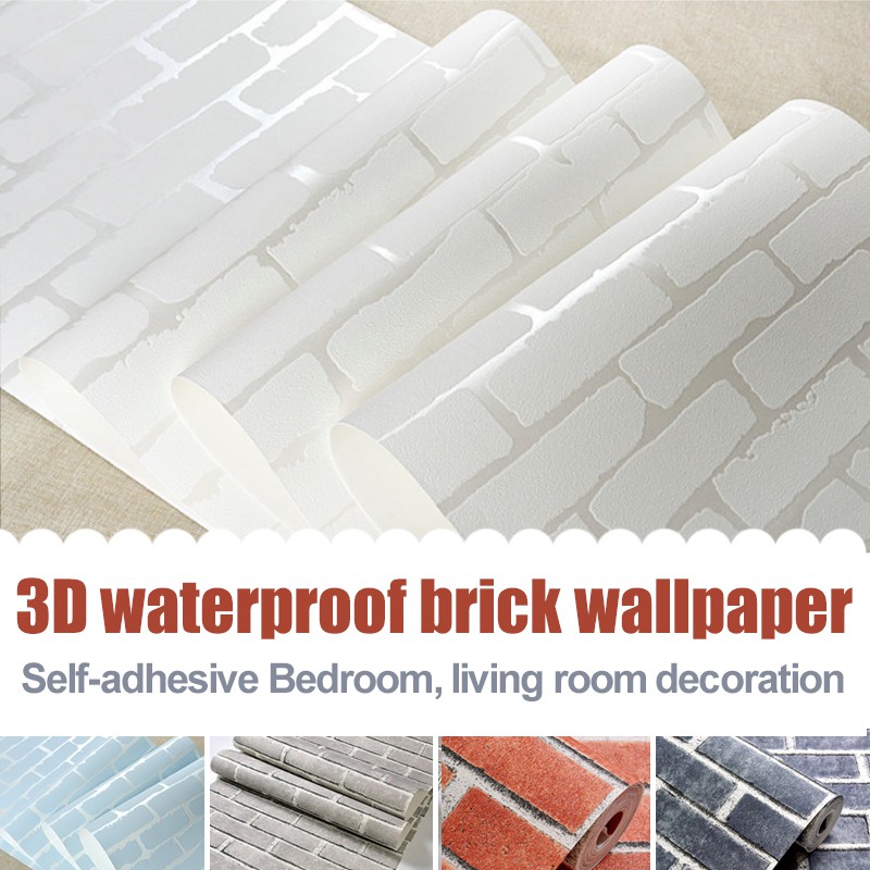 Brick Wallpaper / Kertas Dinding Bata / Wall Sticker Blue Brick ...