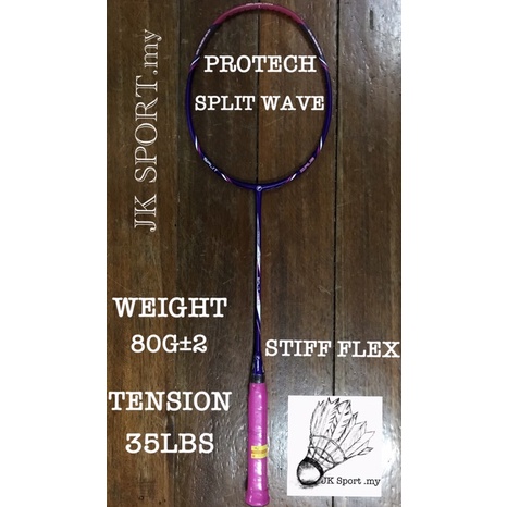 PROTECH SPLIT WAVE ( STIFF FLEX ) BADMINTON RACKET | Shopee Malaysia