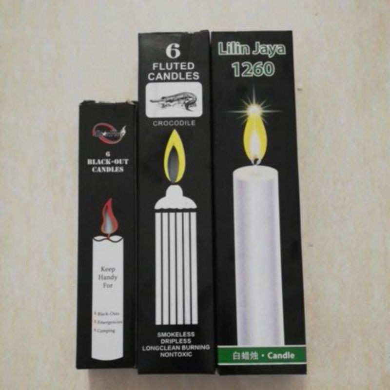 White Candle lilin putih Tradisional 6pcs/box | Shopee Malaysia