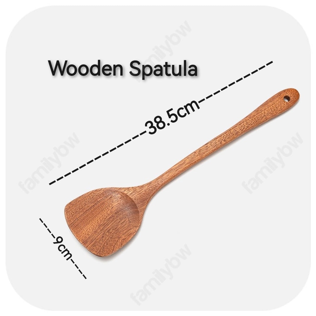 Ready Stock 4pcs Set Wooden Cooking Utensil Senduk Kayu Asli Spatula ...