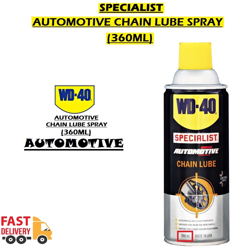 WD-40 Specialist Automotive Chain Lube Anti Fling 360ml Wd40 Fully ...
