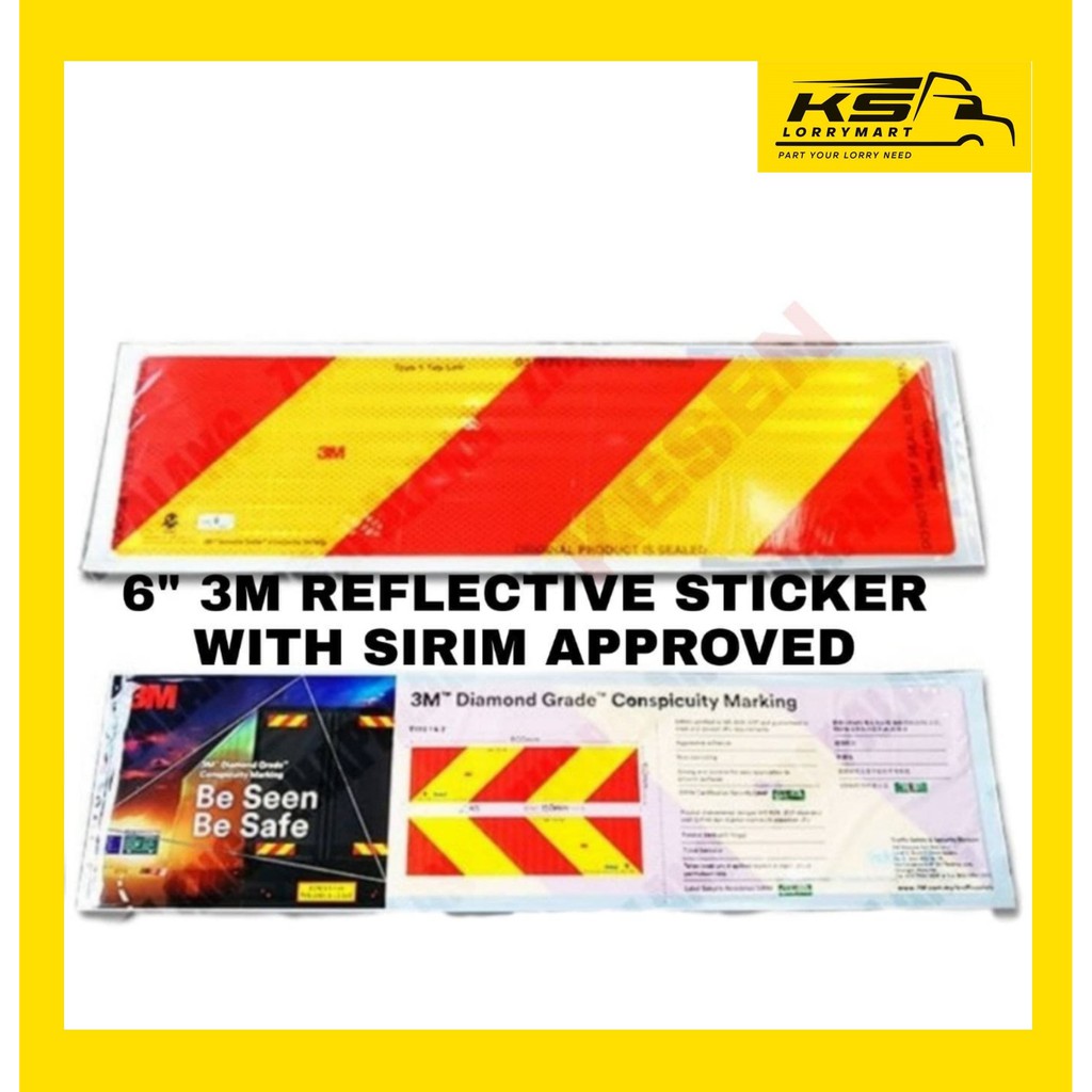 KS 6" 3M REFLECTIVE STICKER WITH SIRIM APPROVED | Shopee Malaysia