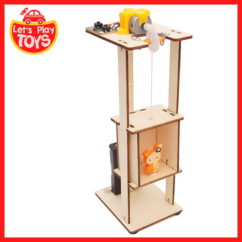 Kids DIY Science & Technology Assembly Toy [Elevator Lift] Scientific ...