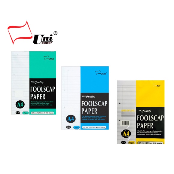 Uni- Foolscap Paper- S37/S38 70gsm 80-100's | Shopee Malaysia