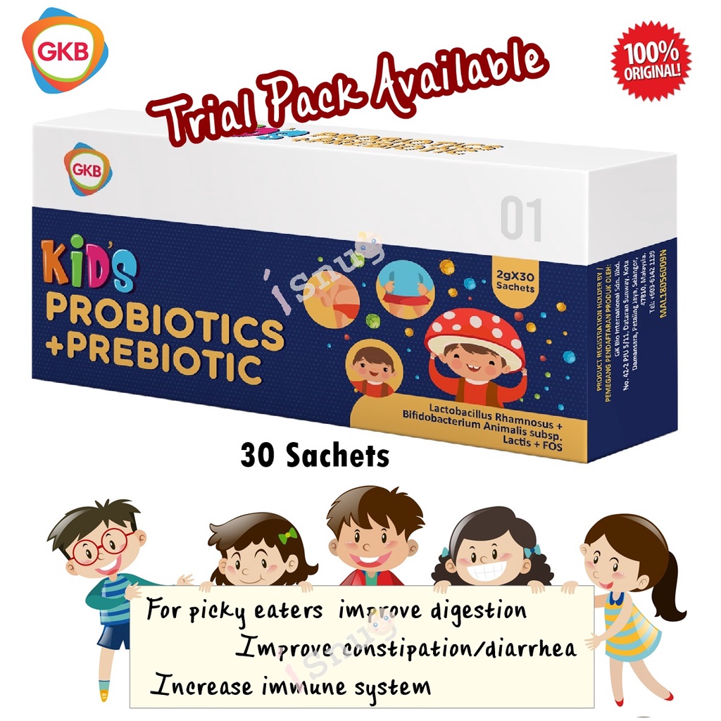 GKB Kids Probiotic + Prebiotic 2g x 30s (EXP: 11/2026) - For digestion ...