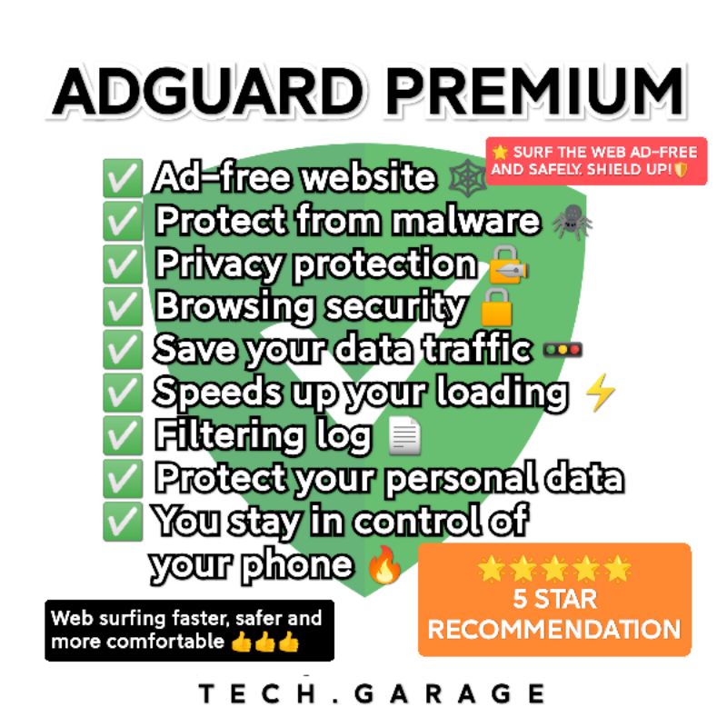 Adguard AD-Blocker Premium Lifetime [Android & Windows] 🌟⚠️💻 📱 | Shopee ...