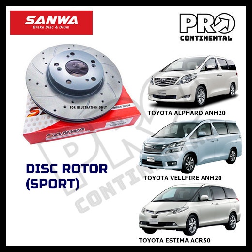 SANWA SPORT JAPAN TOYOTA ESTIMA ACR50 ALPHARD VELLFIRE ANH20 FRONT REAR ...