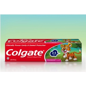 Colgate Kids Tiger Toothpaste (2-5years) 40g - Strawberry ( Exp : 04/24 ...