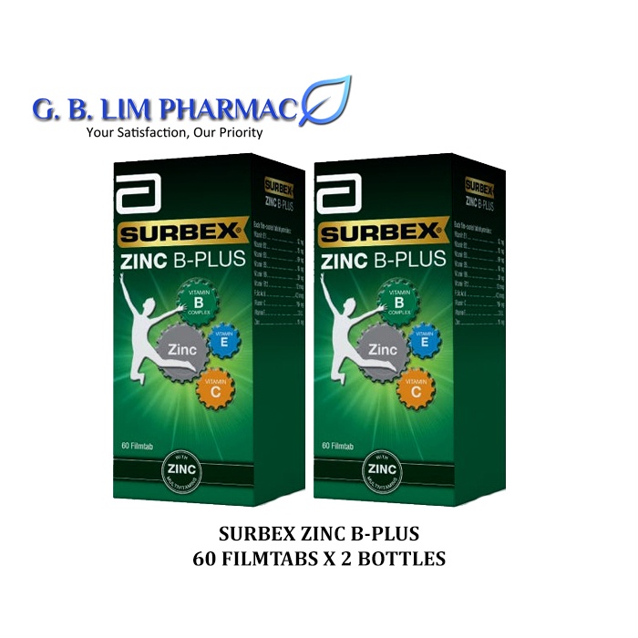 ABBOTT SURBEX ZINC B PLUS 60 TABLETS ONE OR 2 BOTTLES | Shopee Malaysia