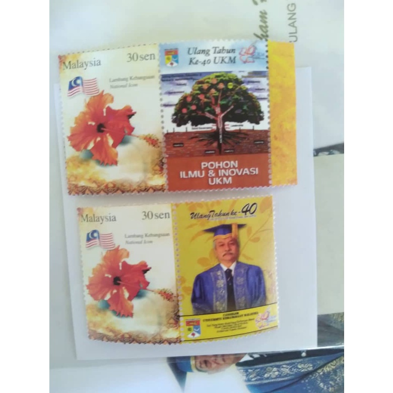 Setem Ulang Tahun Ke 40 UKM - 2 pasang/pair ( set lengkap ) | Shopee Malaysia