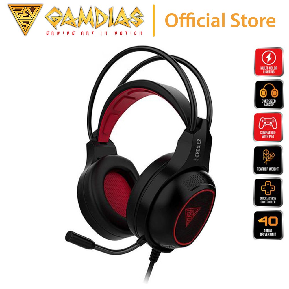 Gamdias EROS E2 Stereo Wired Multi-Color Gaming Headset 3.5mm Audio ...