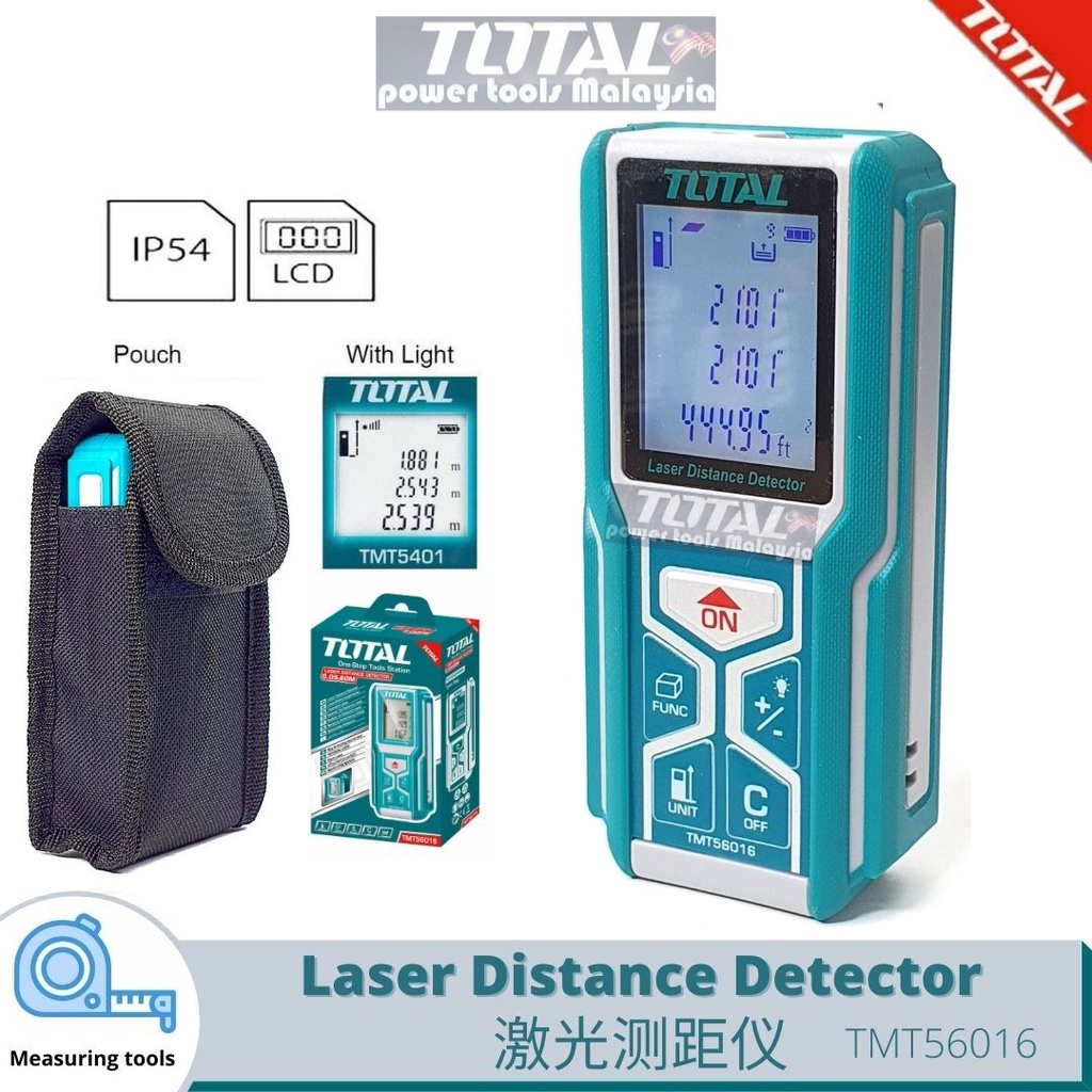 TOTAL Laser Distance Detector 激光测距仪 - TMT56016 | Shopee Malaysia