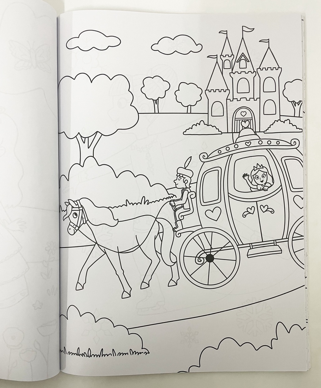 Princess Colouring Book for Kids with 50 Pages to Color Royal Scenes ...