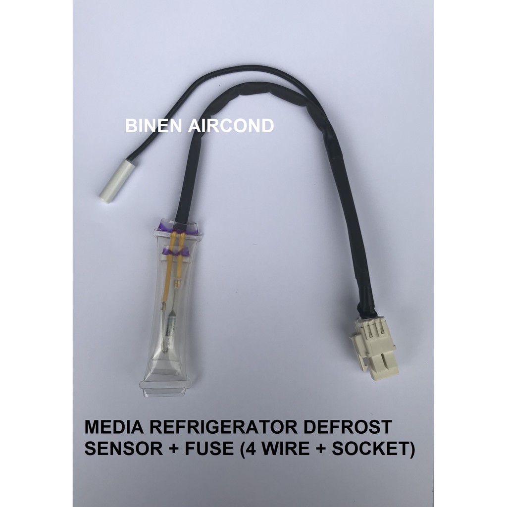 MIDEA REFRIGERATOR DEFROST SENSOR + FUSE (4 WIRE + SOCKET) (OEM ...