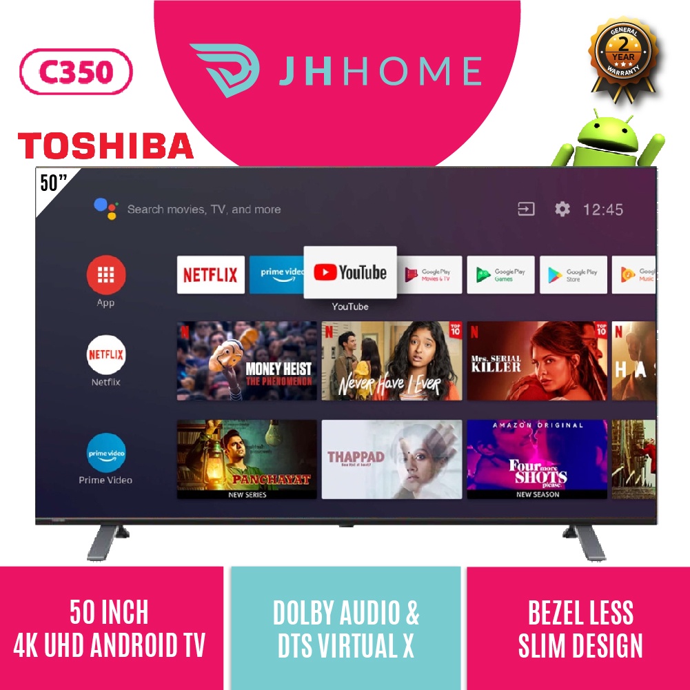 [NEW] Toshiba 4K UHD Google TV Android TV (50"/55"/65"/75") 75C350LP | 65C350LP | 55C350LP ...