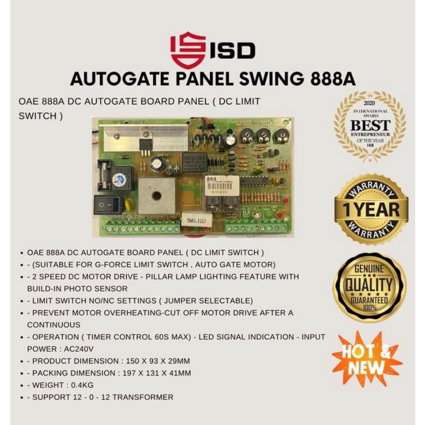 AUTOGATE SLIDING DC PANEL SL-888A | Shopee Malaysia