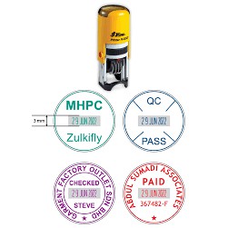 CUSTOMIZED Shiny Dater &Text Self Inking Stamp - R532D-R546D Printer Line | Shopee Malaysia