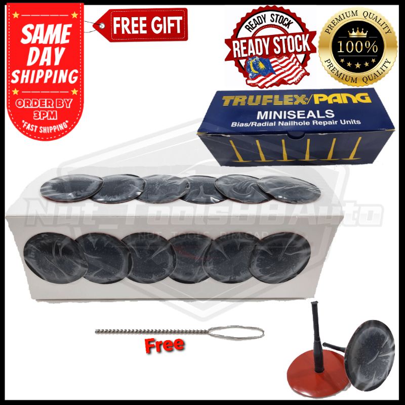 BOX TRUFLEX Pang Miniseals Heavy Duty Tire Patches Tube Patches Tayar ...