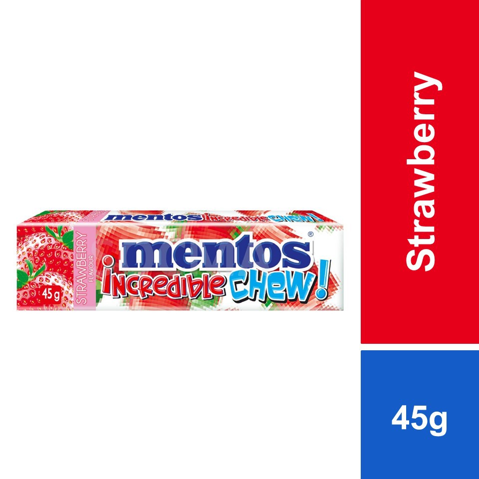Mentos Incredible Chew Strawberry 45g | Shopee Malaysia