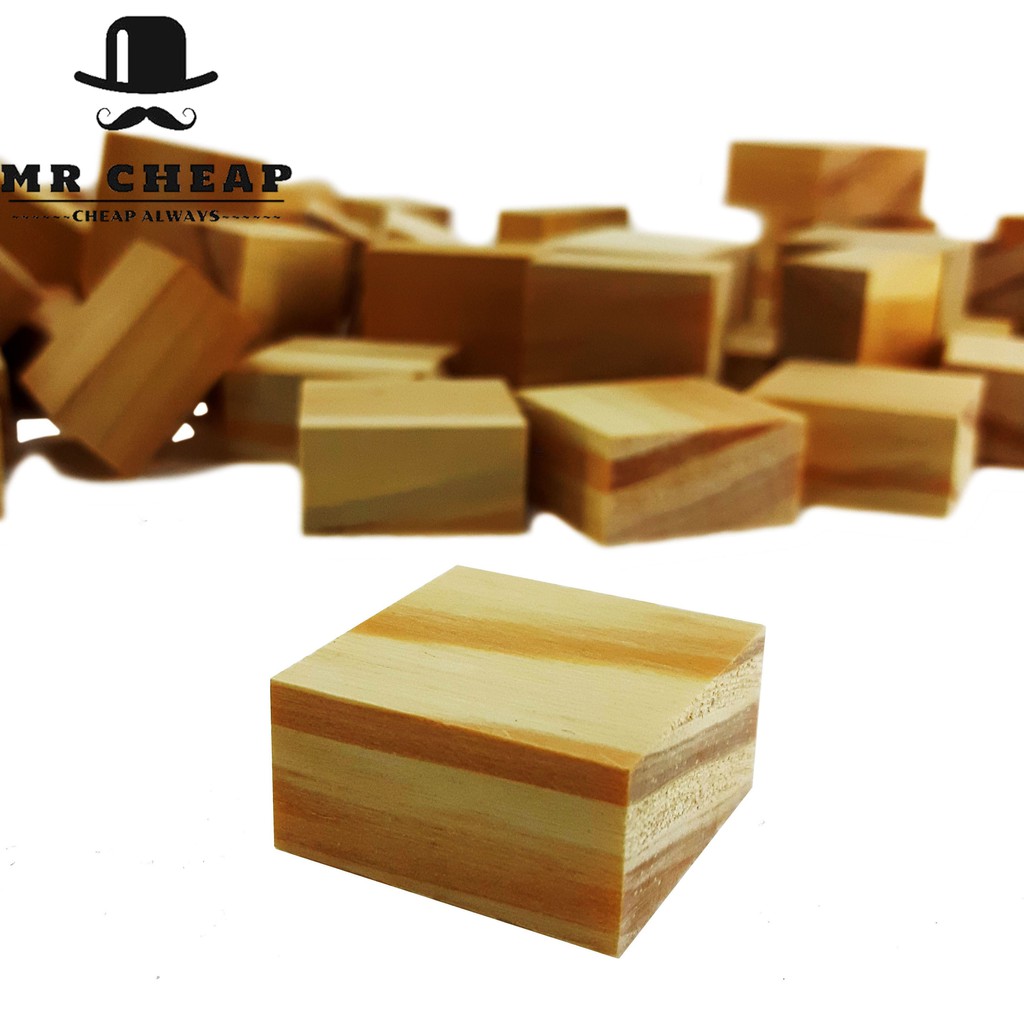 (24Pcs) Pine Wood Block 30mm x 30mm x 15mm (6051) | Shopee Malaysia
