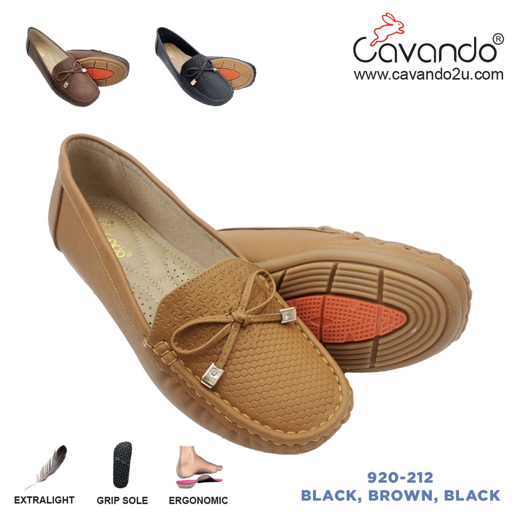 Cavando Women's Casual Loafer Shoe Black/Tan/Brown 920-212 | Shopee ...