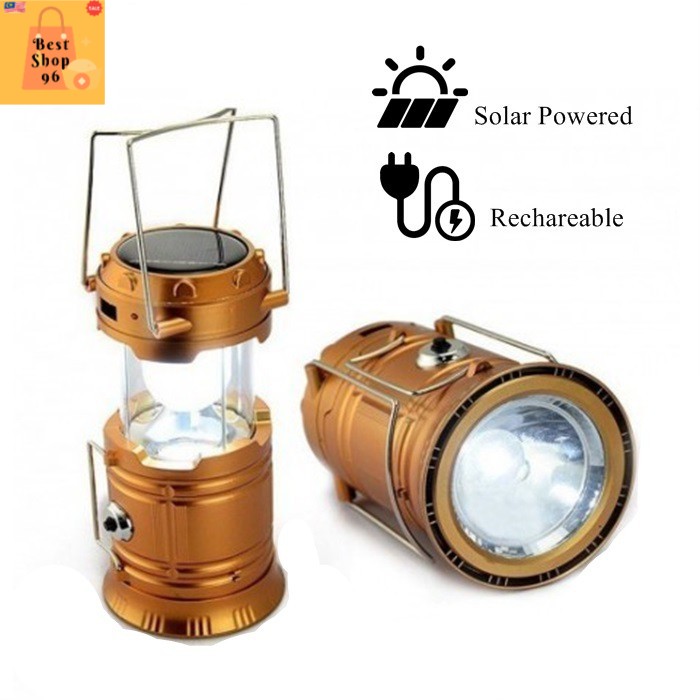 Lampu LED/Super Bright Rechargeable Solar Camping Light Lantern ...