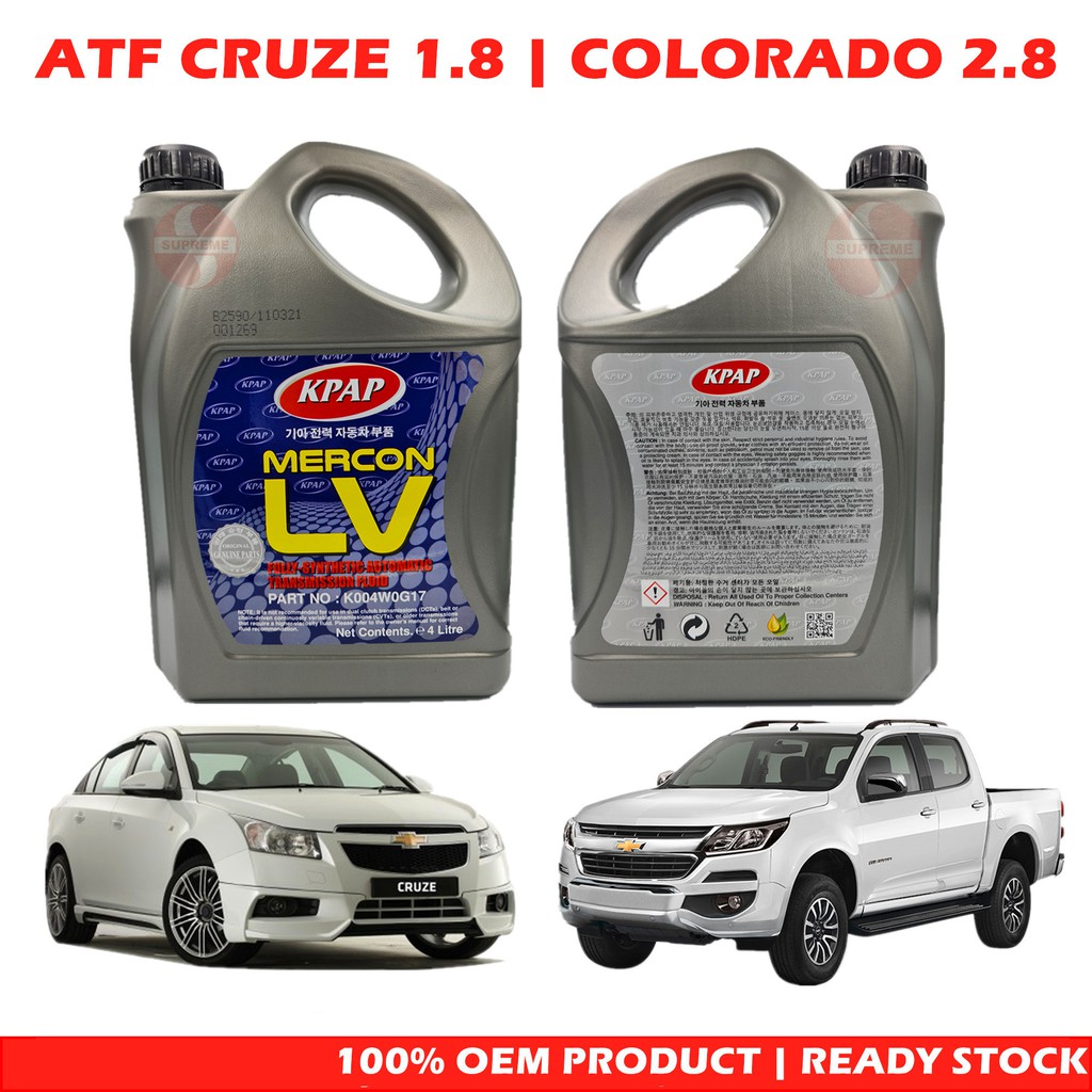 S2U MERCON LV ATF Fully-Synthetic Automatic Transmission Fluid 4Liter Chevrolet Corolado 2.8 ...