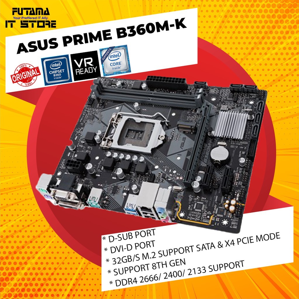 ASUS PRIME B360M-K mATX Intel Motherboard # LGA 1151 | Shopee Malaysia