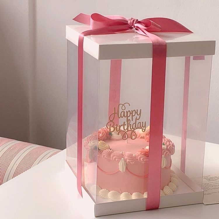 Transparent Cake Box 22x22/Tall Cake Box/Mica Cake Box/Mica Cake Box ...