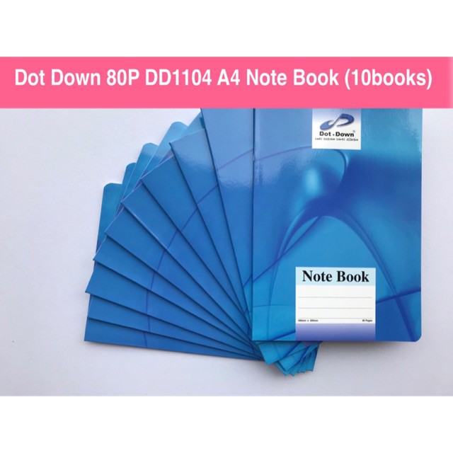 Dot Down A4 80P DD1104-080 Exercise Note Book (10Books) | Shopee Malaysia