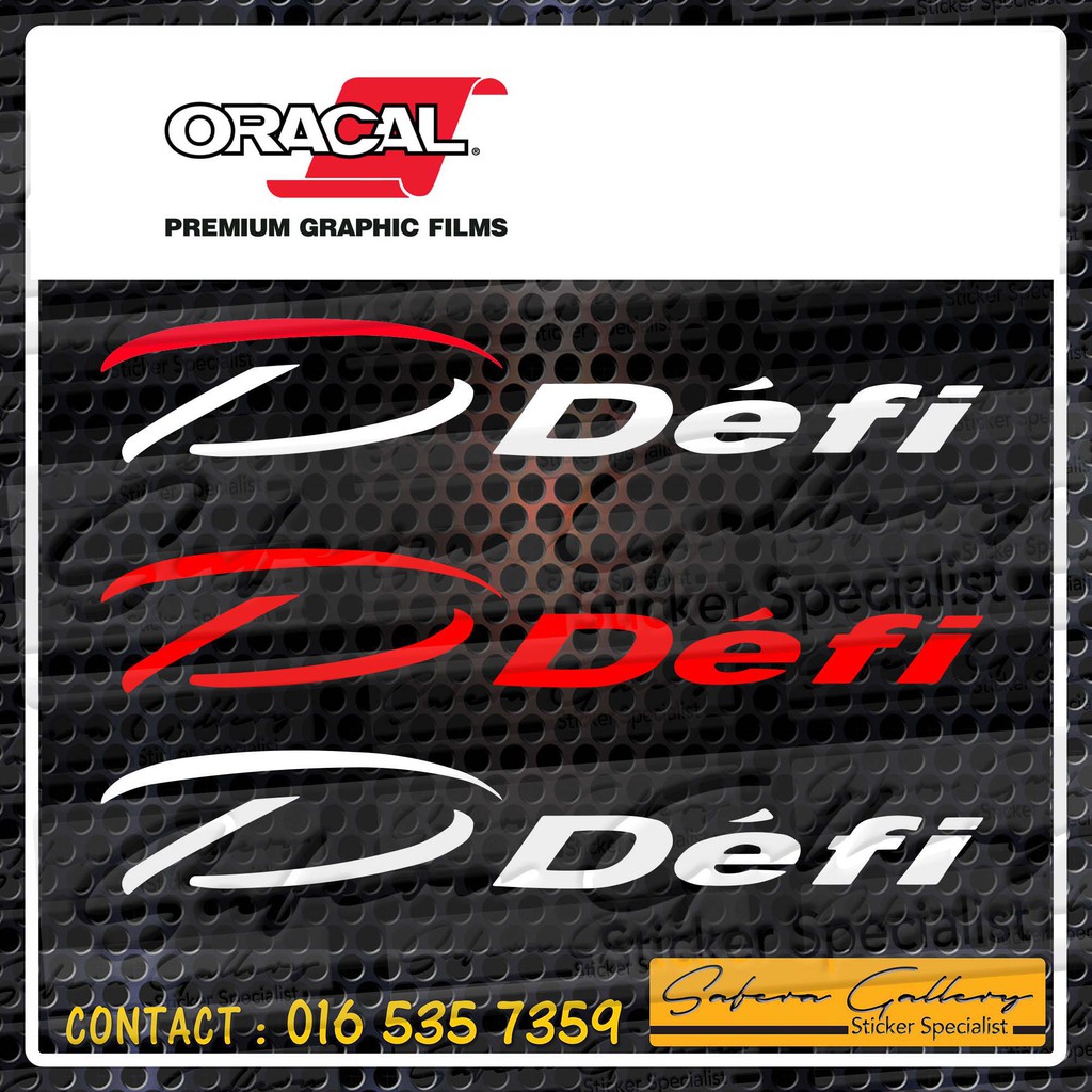 defi car sticker decals logo honda toyota mazda daihatsu perodua proton ...
