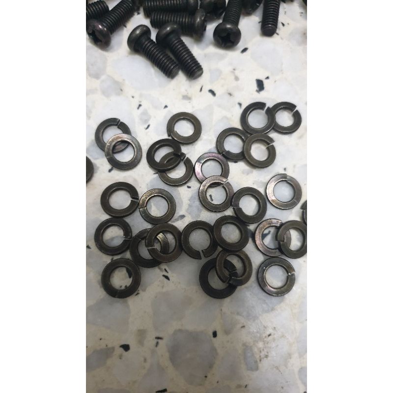 Skru screw bunga lock seat siap celup hijau RXZ 1 biji skru 1 keping ...