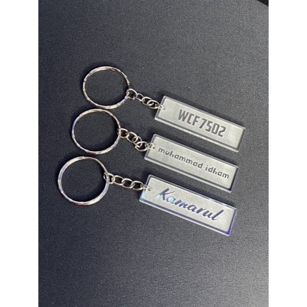 MINIMUM ORDER 5pcs / Keychain Acrylic Murah-Custome Made Nama Emgrave ...