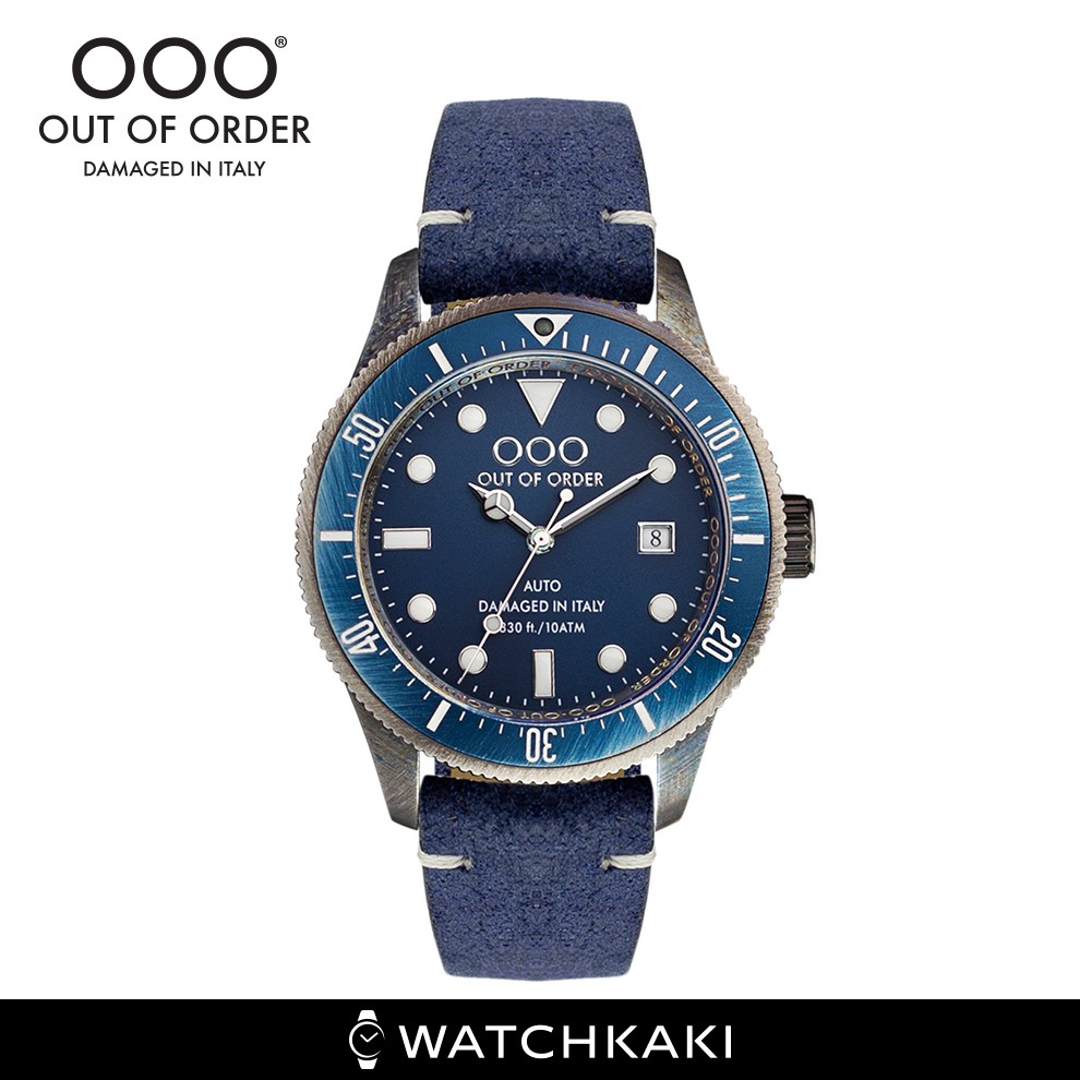 Out Of Order Auto Collection Men's Leather Automatic Watch OOO.001-16 ...