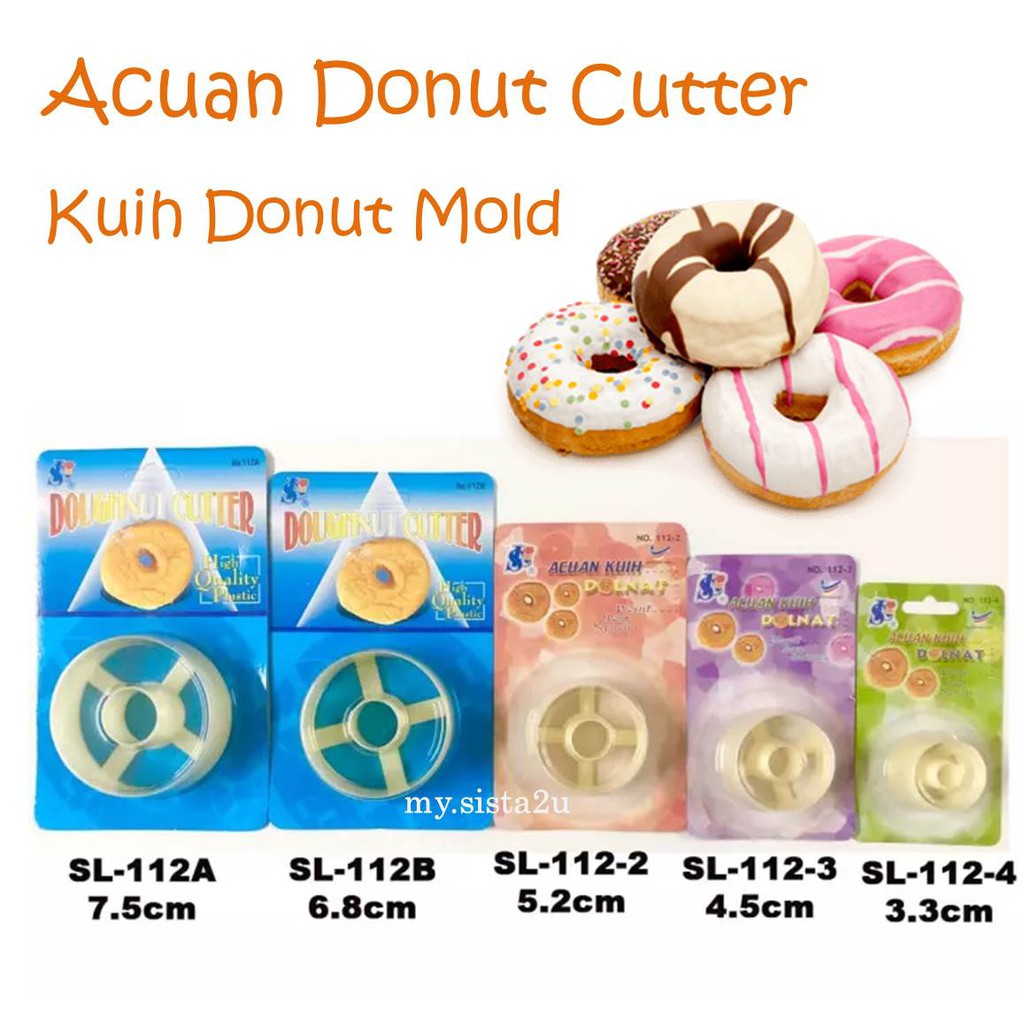 Donut Cutter/ Acuan Kuih Donut Cutter/ Dolnat Mould/ Plastic Bakery ...