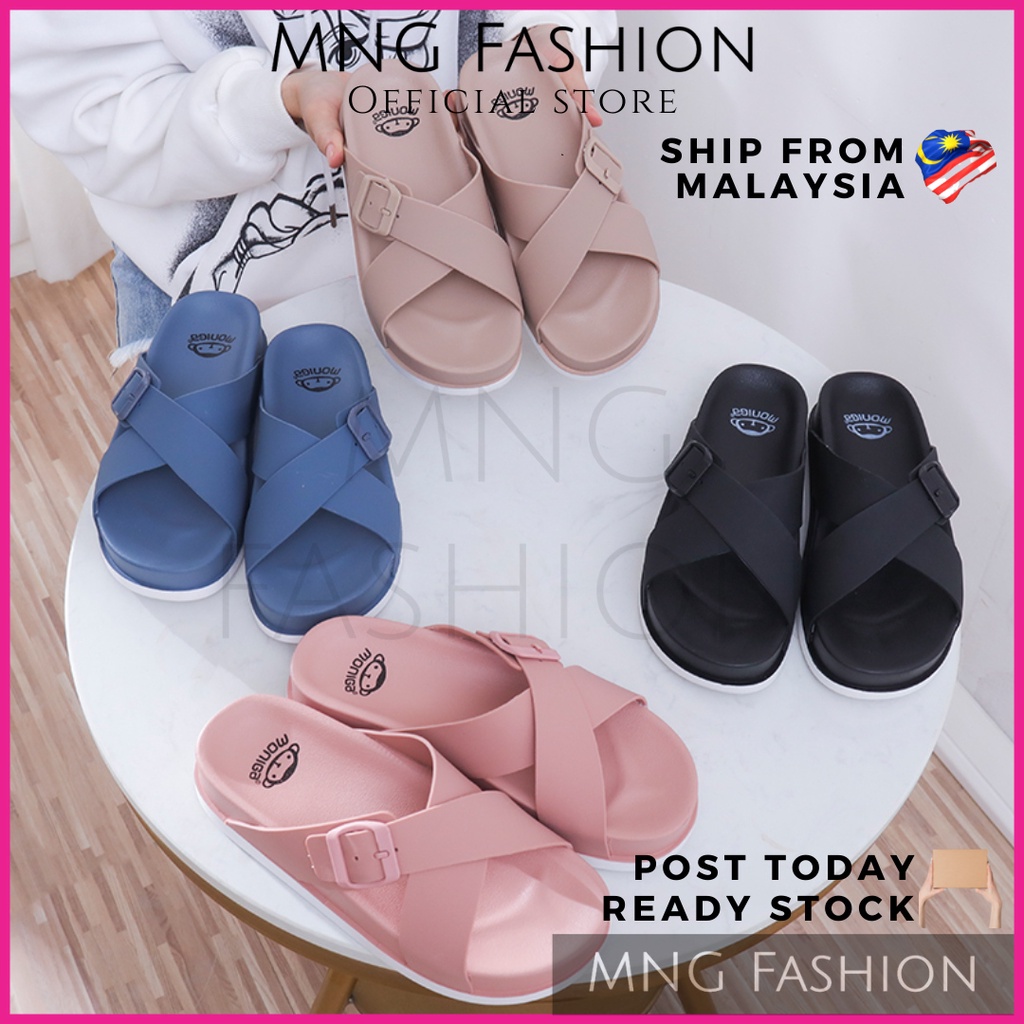 MONIGA - Koleksi Baru Premium Sandal Perempuan Strap Gesper | New ...