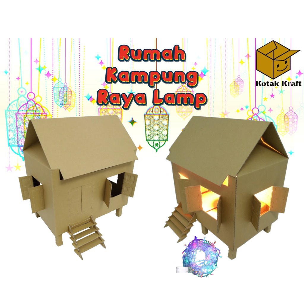 ( lampu raya ) Replika Rumah Kampung / Toy House | Shopee Malaysia
