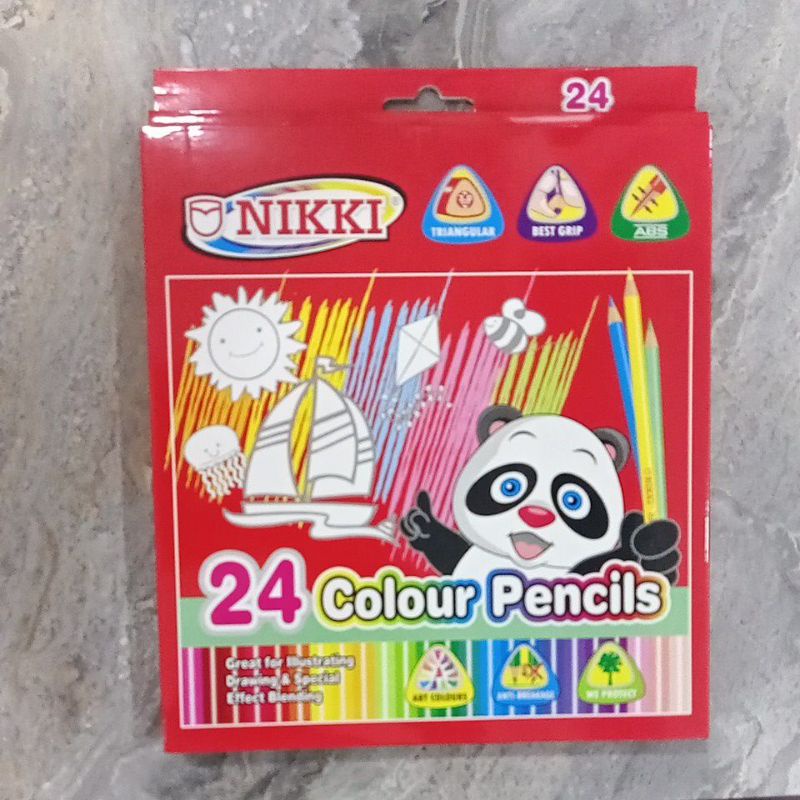 24 colour pencils (NIKKI) | Shopee Malaysia