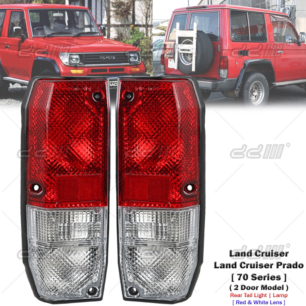 [READY STOCK] DEPO Crystal Red White Tail Light Lamp Toyota Landcruiser ...