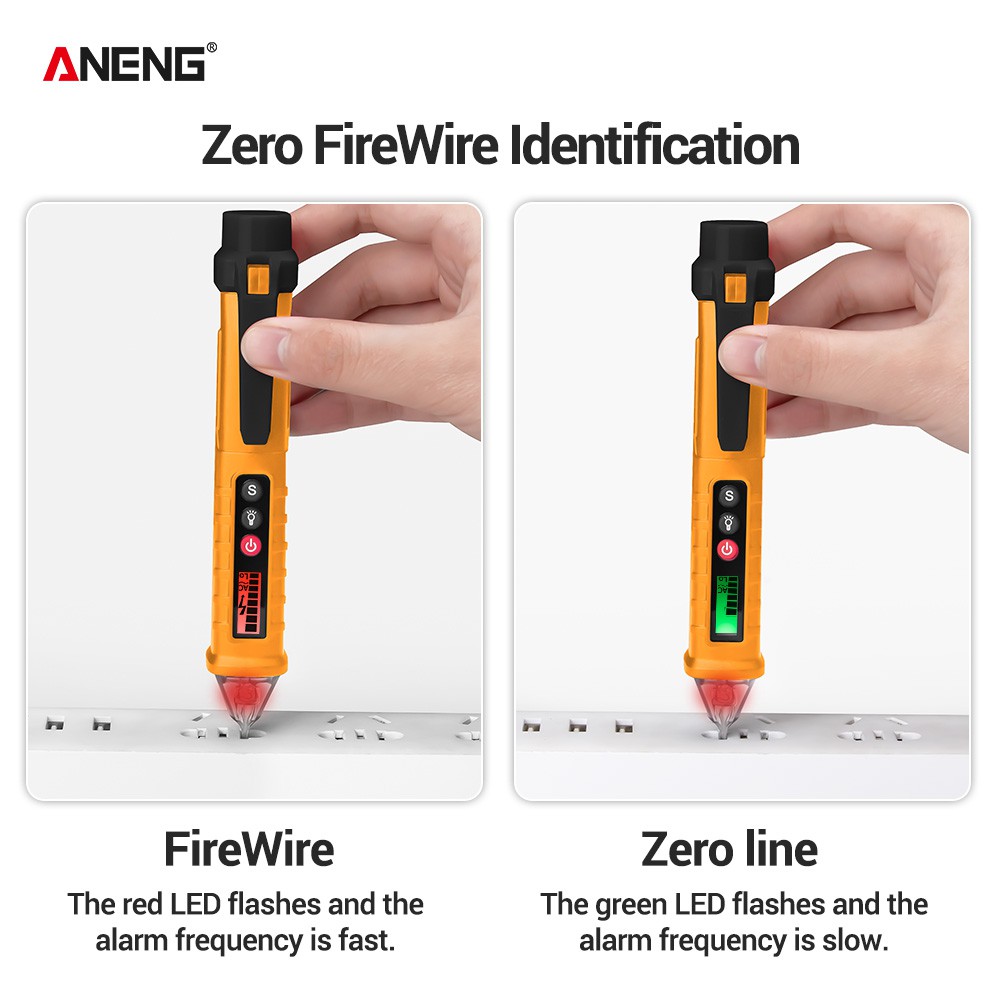 ANENG VC1010 Digital Voltage Detectors 12-1000V AC/DC Non-Contact Pen ...