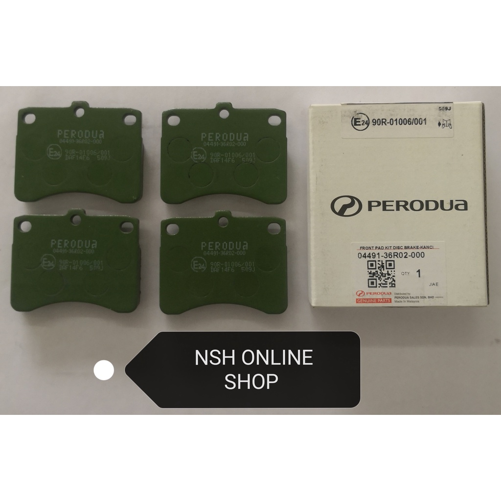 Brake Pad (Original Perodua) Front for Perodua Kancil 660 & 850 1 Set=4 ...