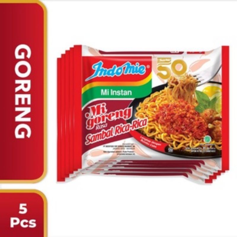 Indomie Fried Noodles With Rica's Chili Flavor, 5 pcs | Shopee Malaysia