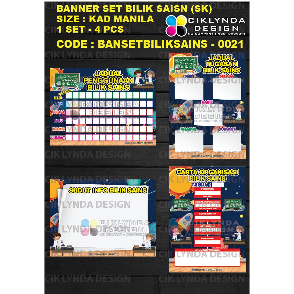 PRE-ORDER - BANNER SET BILIK SAINS (SK) | Shopee Malaysia