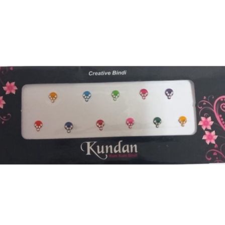 sticker round shape Pottu(Marron) / designer bindhi / long pottu ...