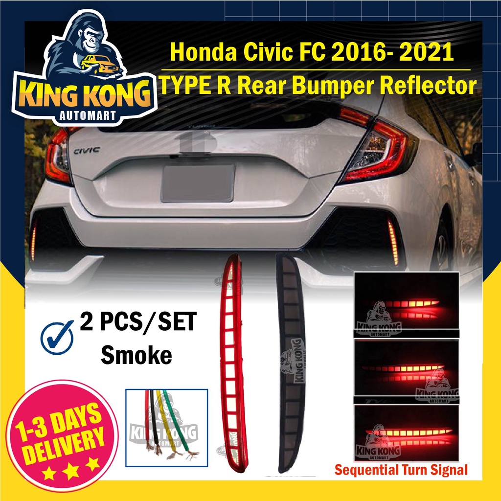 Honda civic fc 2016-2021/ City Hatchback 2022 type r rear bumper led ...