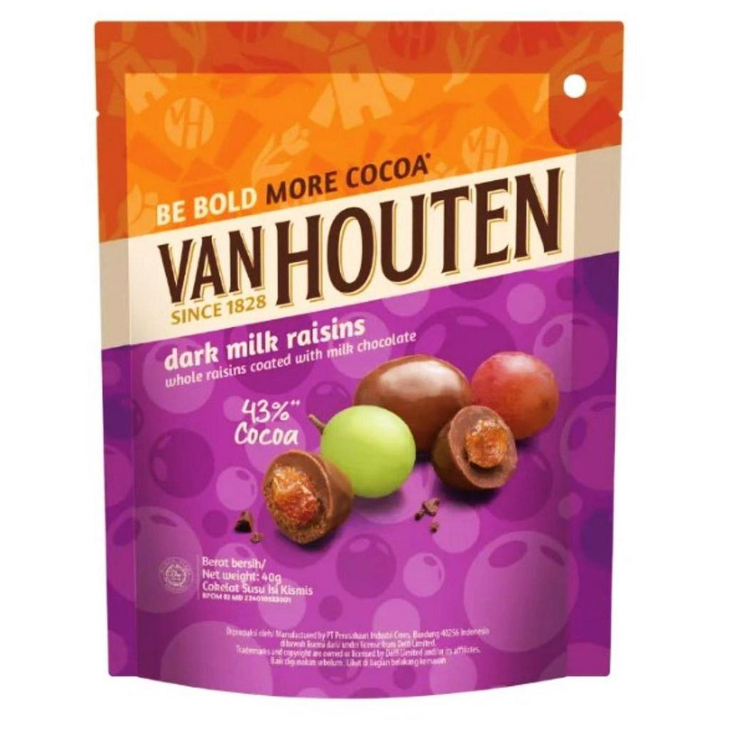 VAN HOUTEN DARK MILK RAISINS 40G DOY PACK | Shopee Malaysia